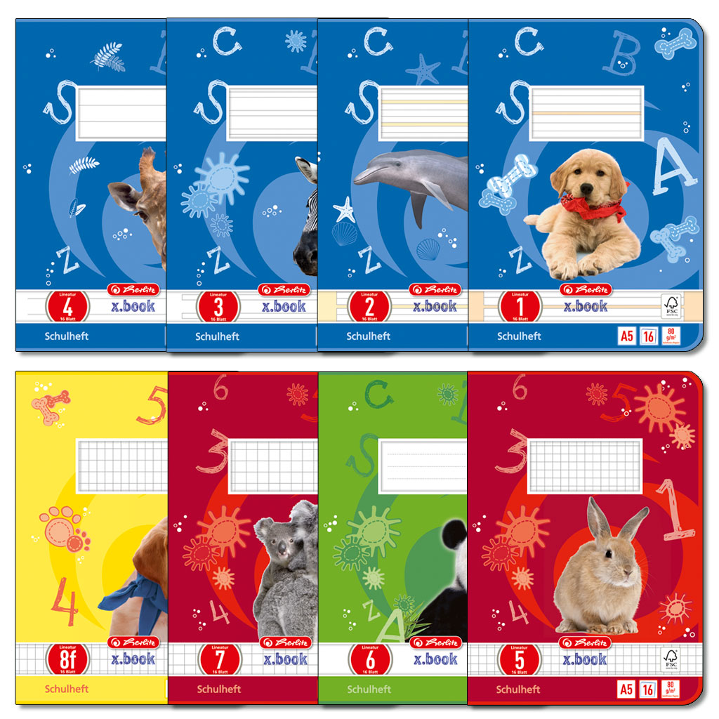 Schulheft A5 verschiedene Lineaturen | WL-Versand
